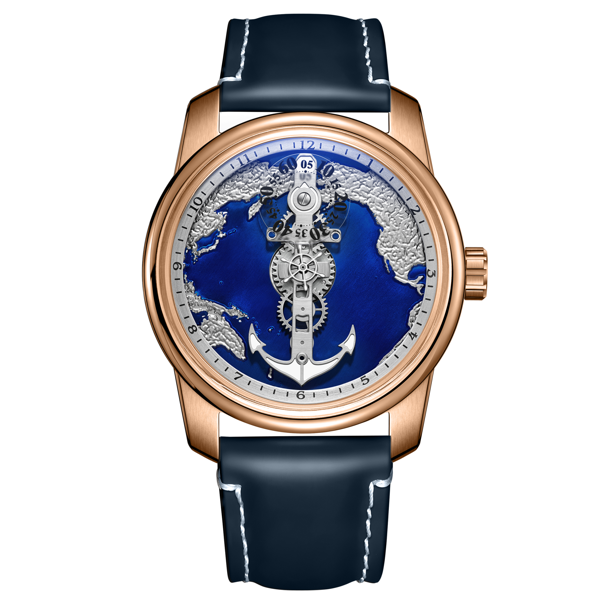 OBLVLO Creative Navigator Stainless Steel Mechanical Transparent ...