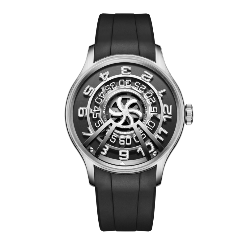 OBLVLO Unique Design Galaxy Wheel Automatic Watch Stainless Steel Case ...