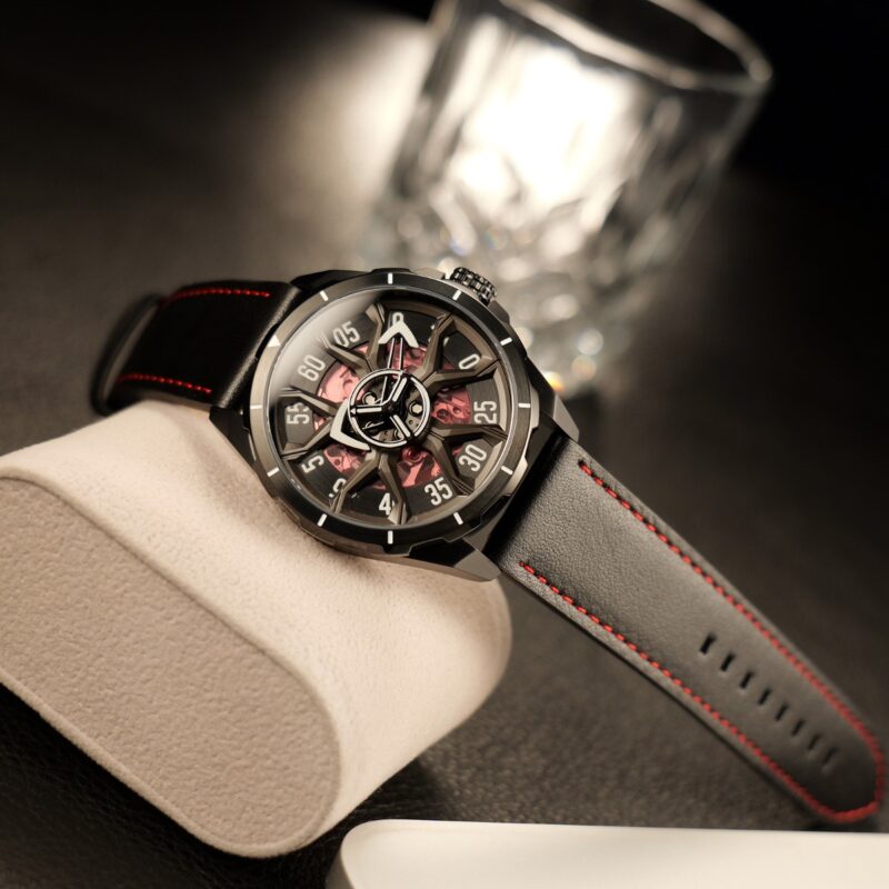 OBLVLO Mens Stainless Steel Case Automatic Watch Designer Skeleton Dial ...