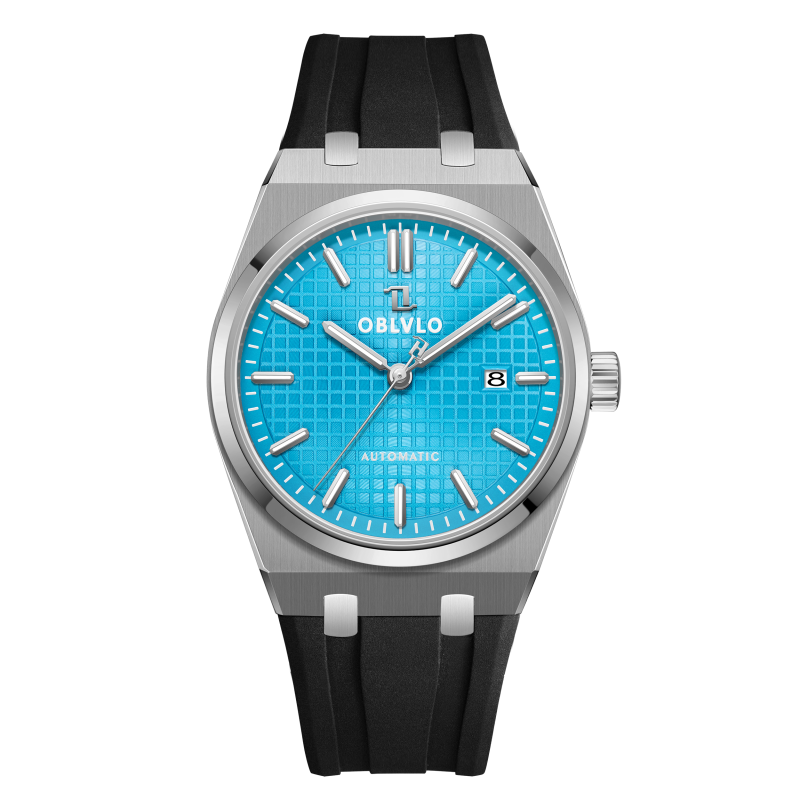 OBLVLO Tourbillon Skeleton Automatic Steel Watch for Men VM-S-YBB