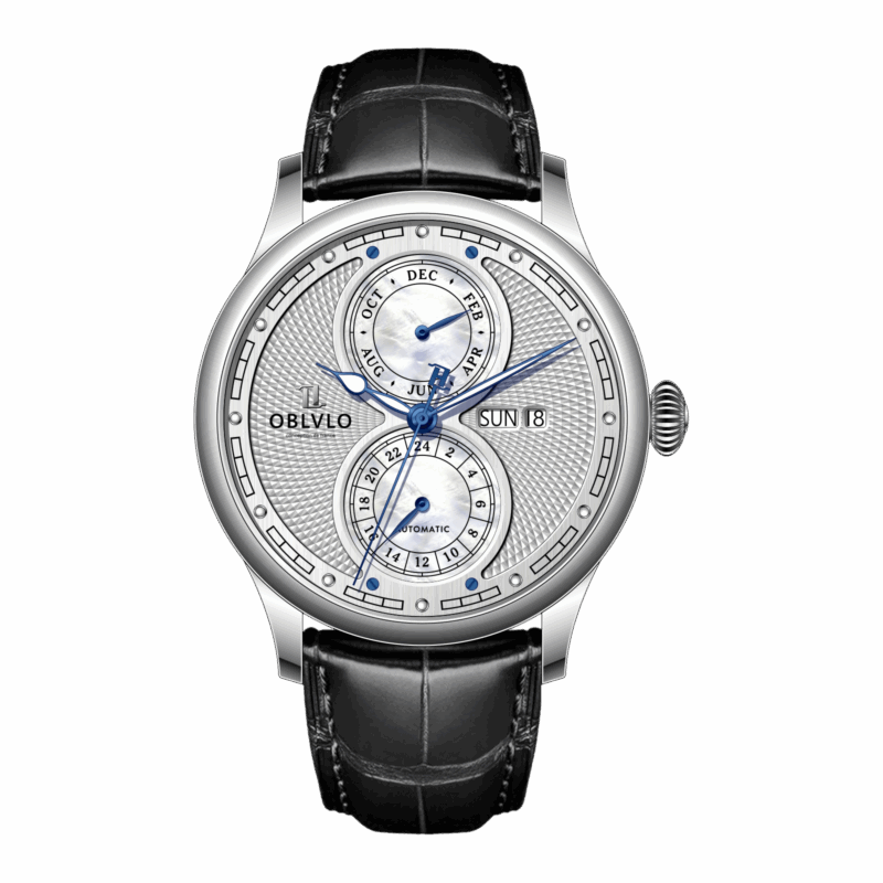 OBLVLO Mens 3D Hollow-out Super Luminous Leather Strap Transparent ...