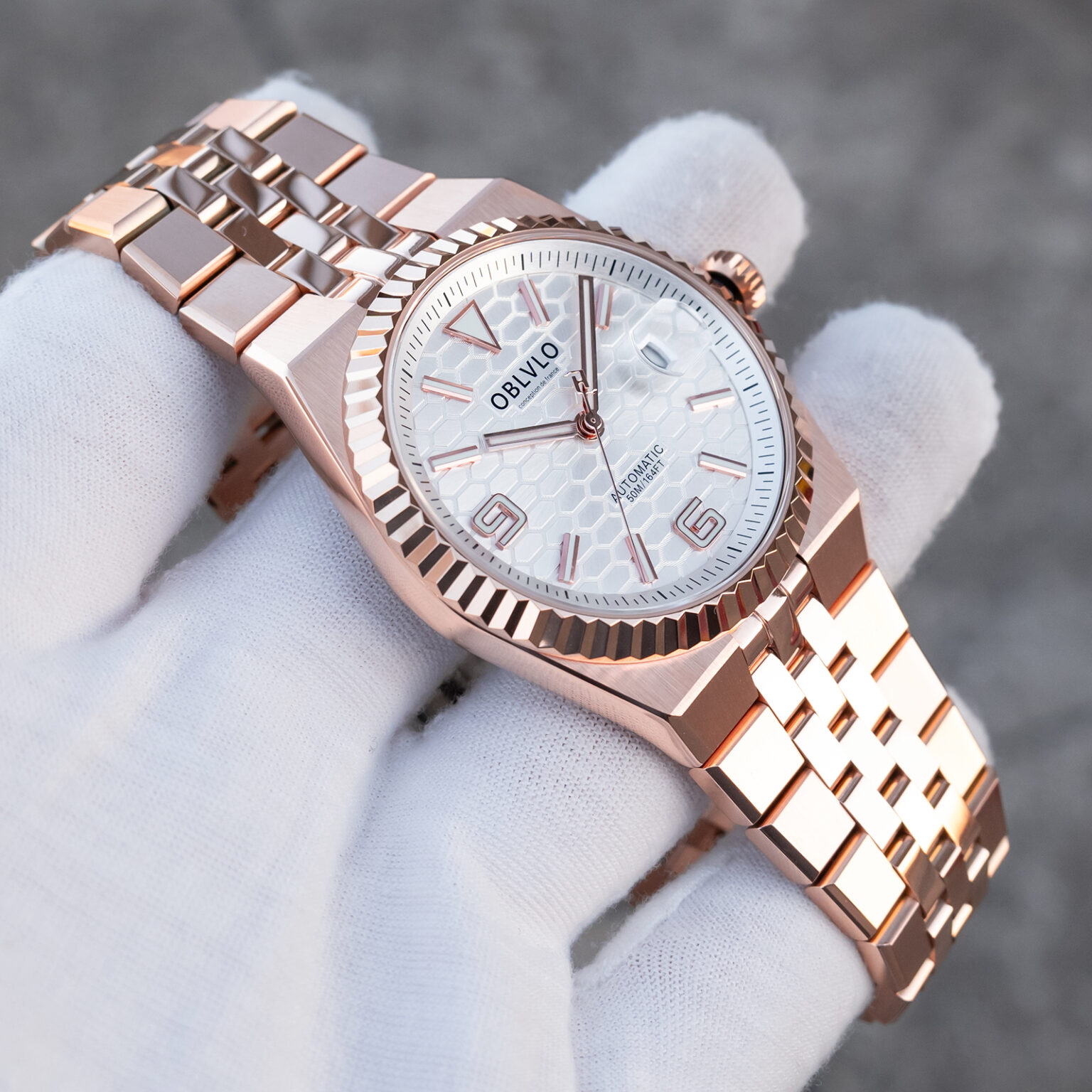 RX Series,40mm,Rose Gold Steel Strap,WhiteDial RX-LD-PWPS